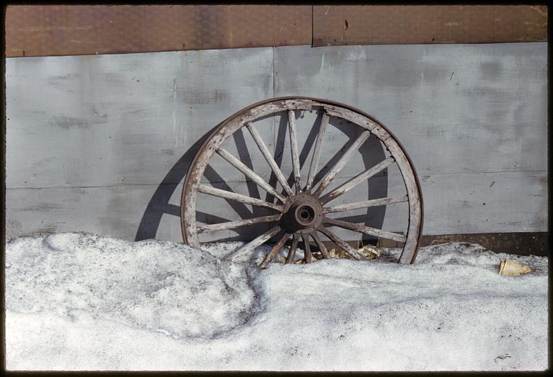 Wheel in snow - Digital Commonwealth