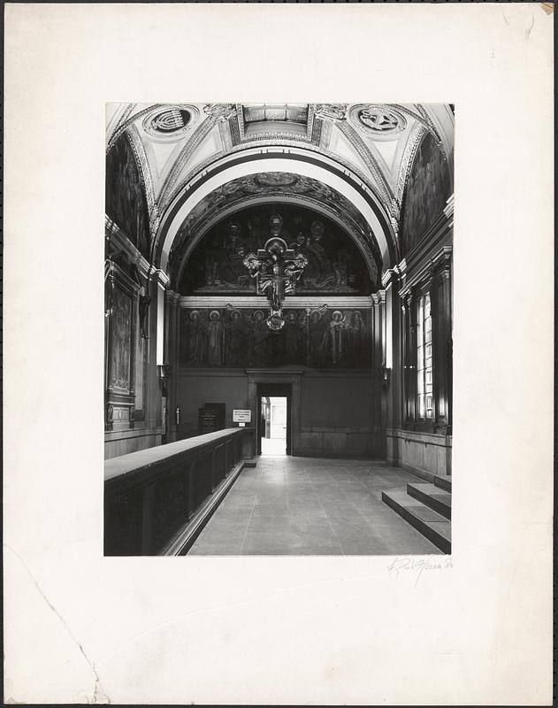View of the Sargent Gallery, looking south, Boston Public Library ...