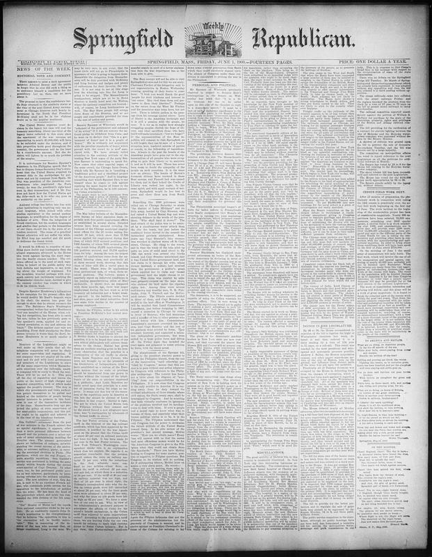 Springfield Weekly Republican - Digital Commonwealth