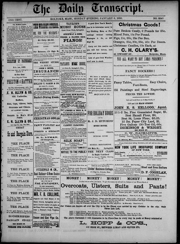The Daily Transcript. January 06, 1890 - Digital Commonwealth