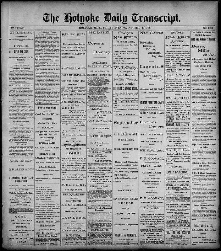 The Daily Transcript. October 10, 1890 - Digital Commonwealth
