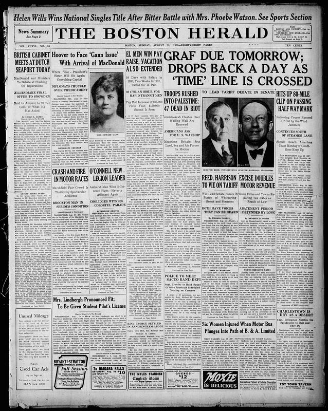 Boston Herald. August 25, 1929 - Digital Commonwealth