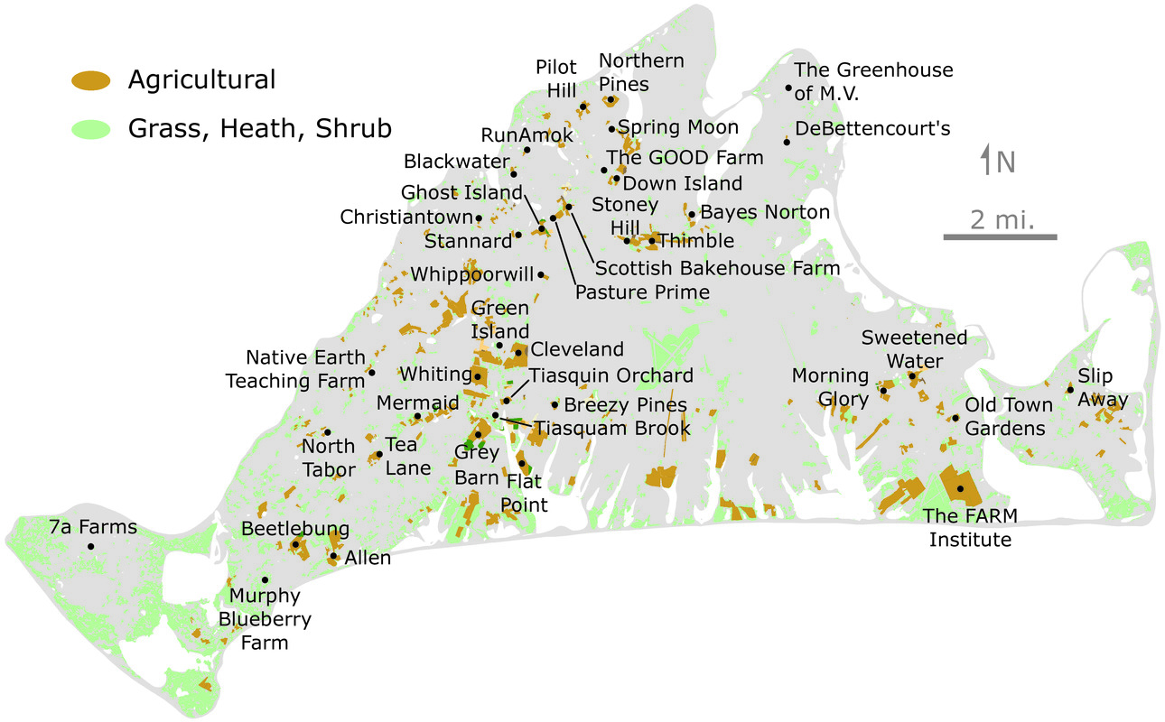 Map of the Active Farms and Openland Habitats - Digital Commonwealth