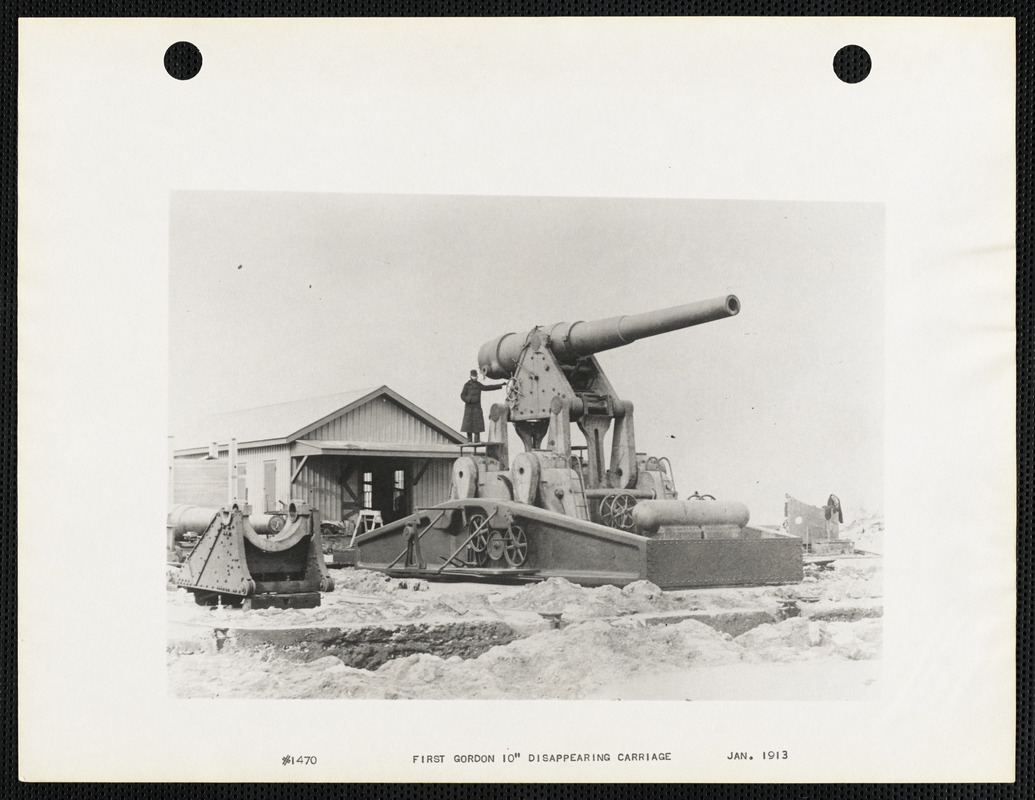 First Gordon 10" disappearing carriage - Digital Commonwealth