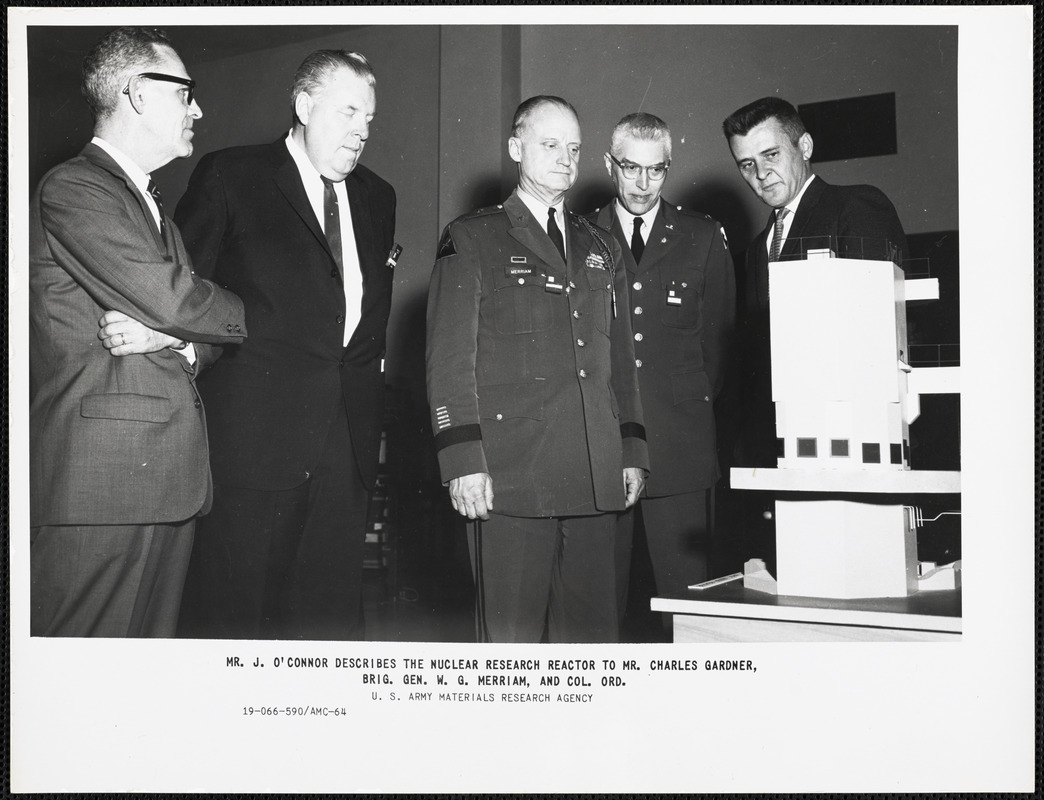 Mr. J. O'Connor describes the nuclear research reactor to Mr. Charles ...