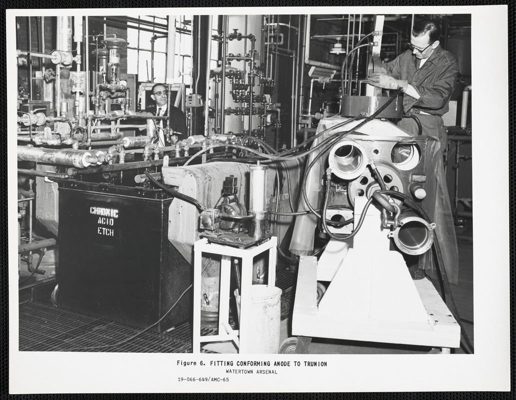 Fitting conforming anode to trunion - Digital Commonwealth