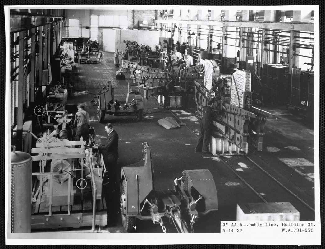 3" AA assembly line, building 36 - Digital Commonwealth