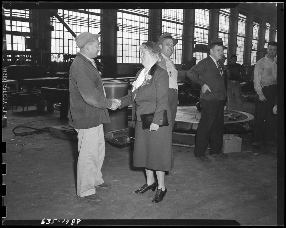 Edith Nourse Rogers shaking hands - Digital Commonwealth