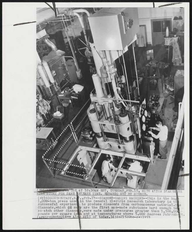 Diamond-Making Machine--This is the huge 1,000-ton press used in the ...