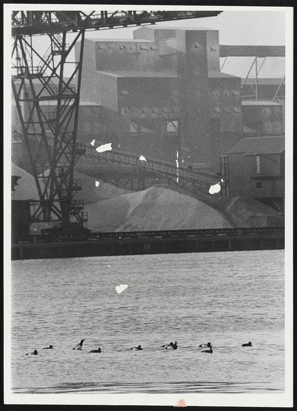 Signs of Hope. The Detroit River, seen here with the McLouth Steel Corp ...