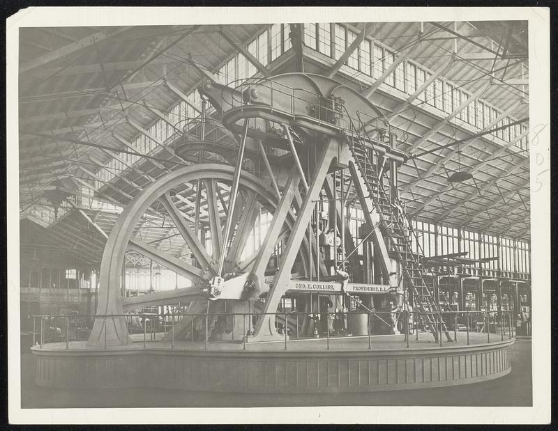 Geo Henry Corliss' 1400 horsepower engine wheel moves all the machinery ...