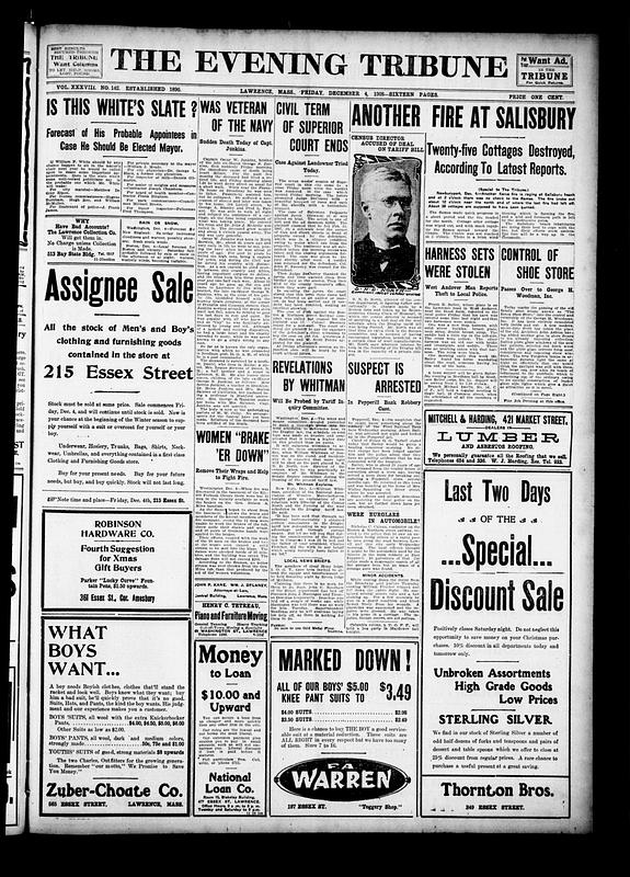 The Evening Tribune. December 04, 1908 - Digital Commonwealth