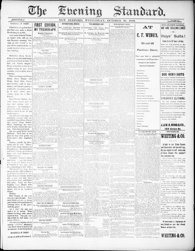 Evening Standard. October 16, 1889 - Digital Commonwealth