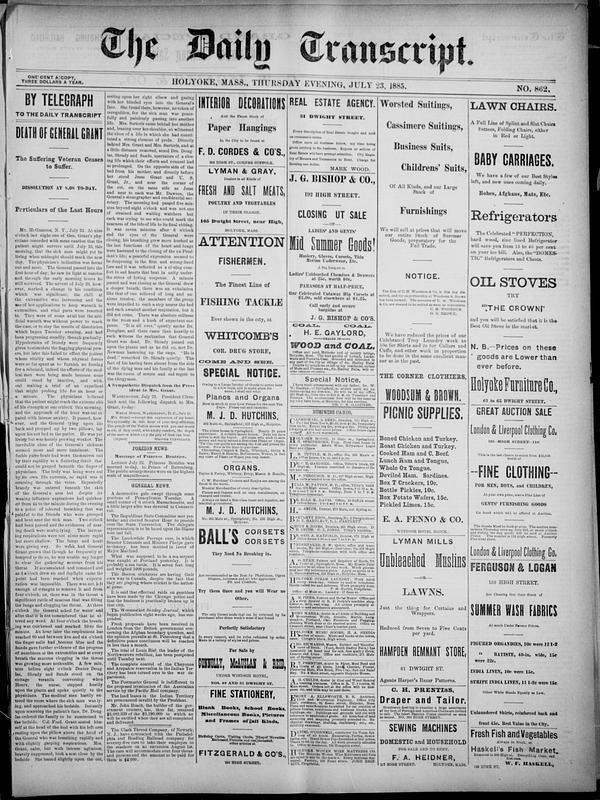 The Daily Transcript. July 23, 1885 - Digital Commonwealth