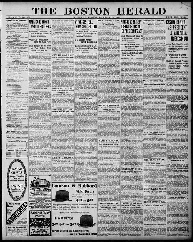 The Boston Herald. December 23, 1908 - Digital Commonwealth
