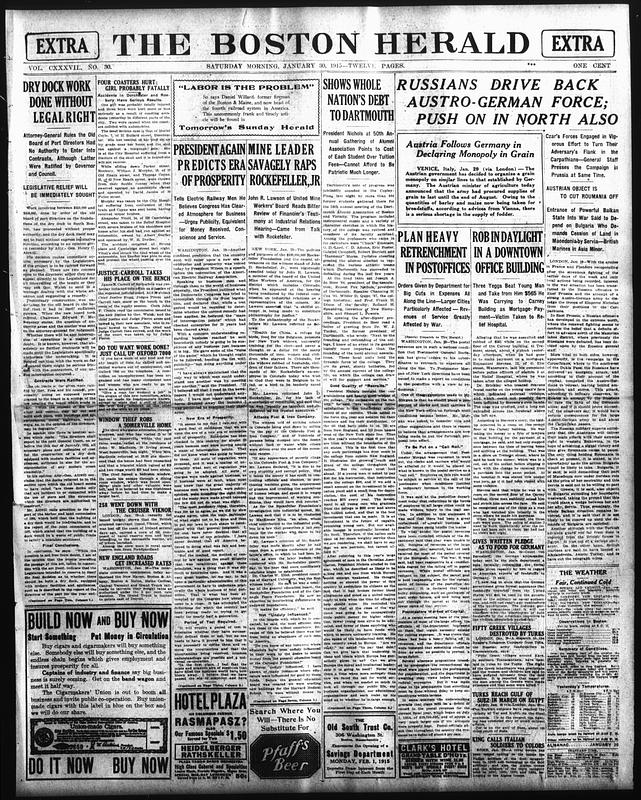 The Boston Herald. January 30, 1915 - Digital Commonwealth