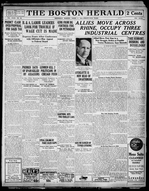 Boston Herald. March 09, 1921 - Digital Commonwealth