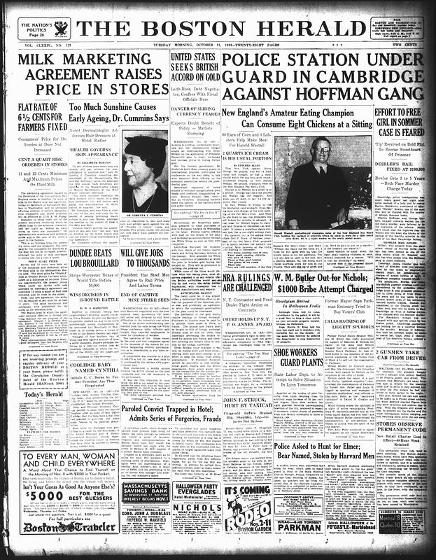 Boston Herald. October 31, 1933 - Digital Commonwealth
