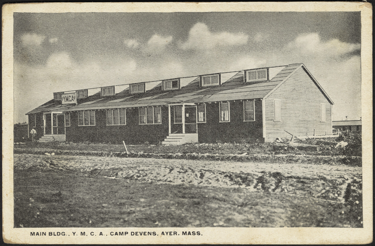 Main bldg., Y.M.C.A., Camp Devens, Ayer, Mass. - Digital Commonwealth
