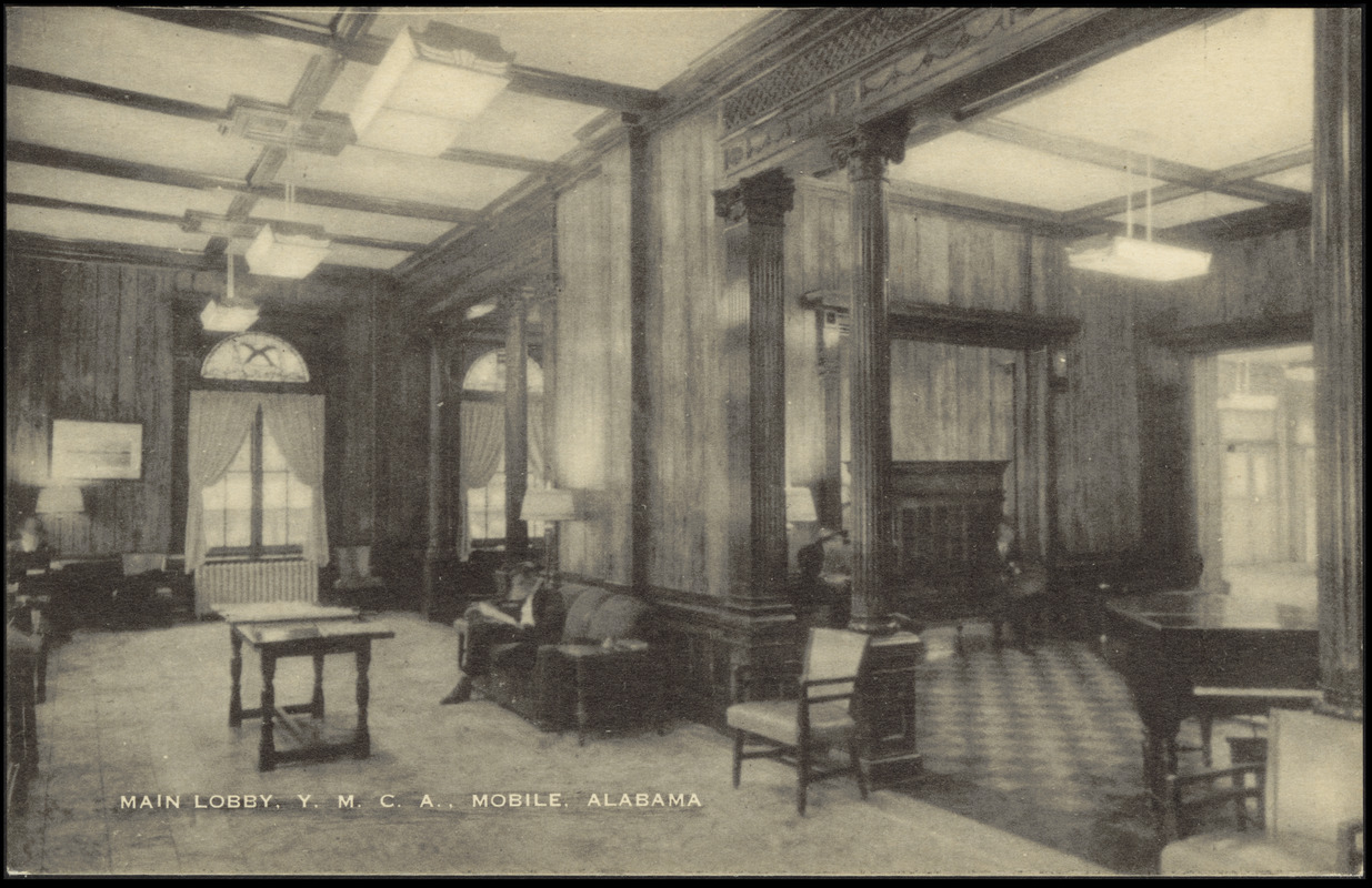 Main lobby, Y.M.C.A., Mobile, Alabama - Digital Commonwealth
