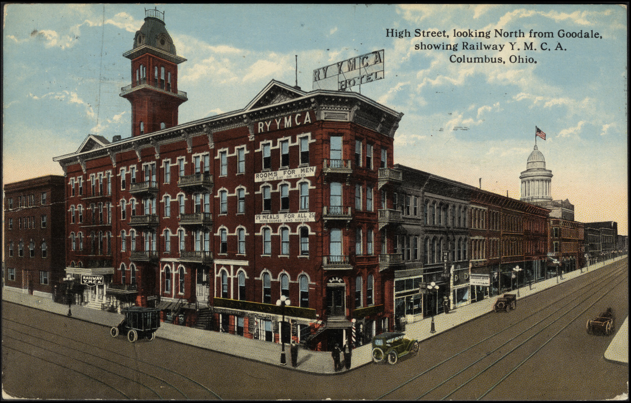 High Street, looking north from Goodale, showing railway Y.M.C.A ...