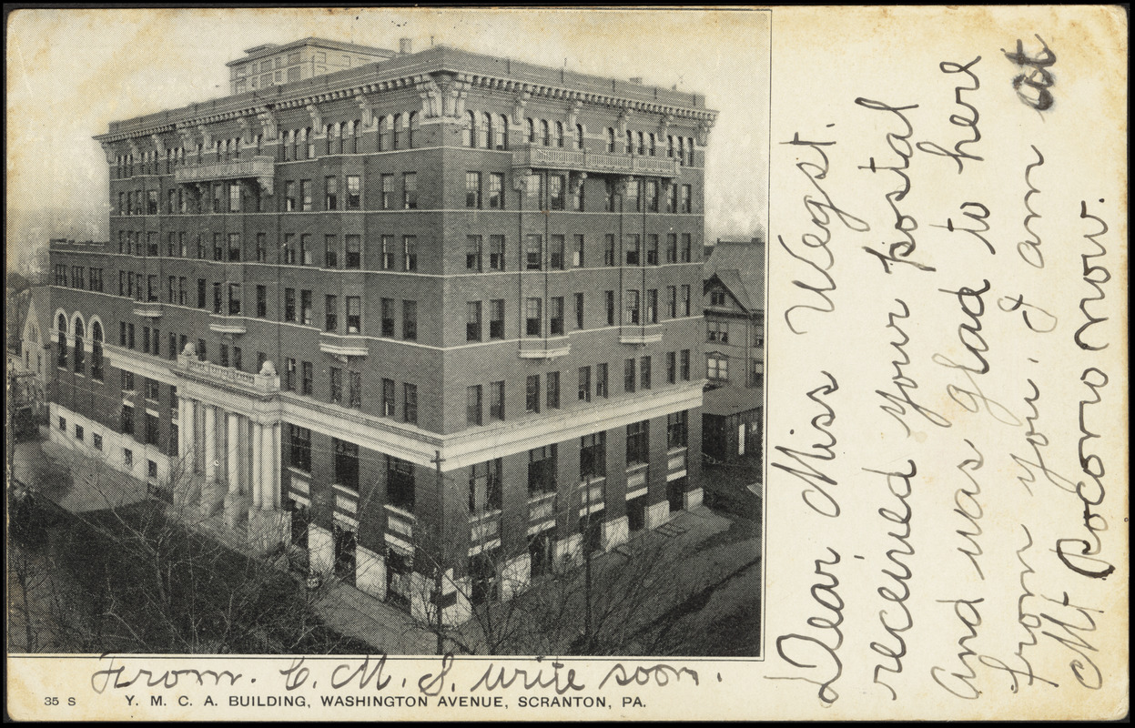 Y.M.C.A. building, Washington Avenue, Scranton, Pa. - Digital Commonwealth