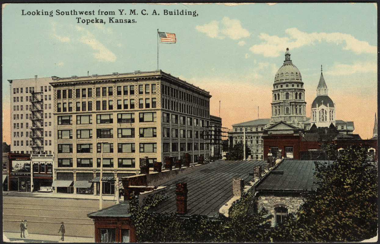 Looking southwest from Y.M.C.A. building, Topeka, Kansas - Digital ...