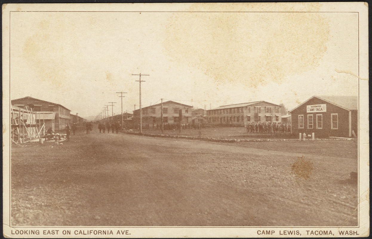 Looking east on California Ave. Camp Lewis, Tacoma, Wash. - Digital ...