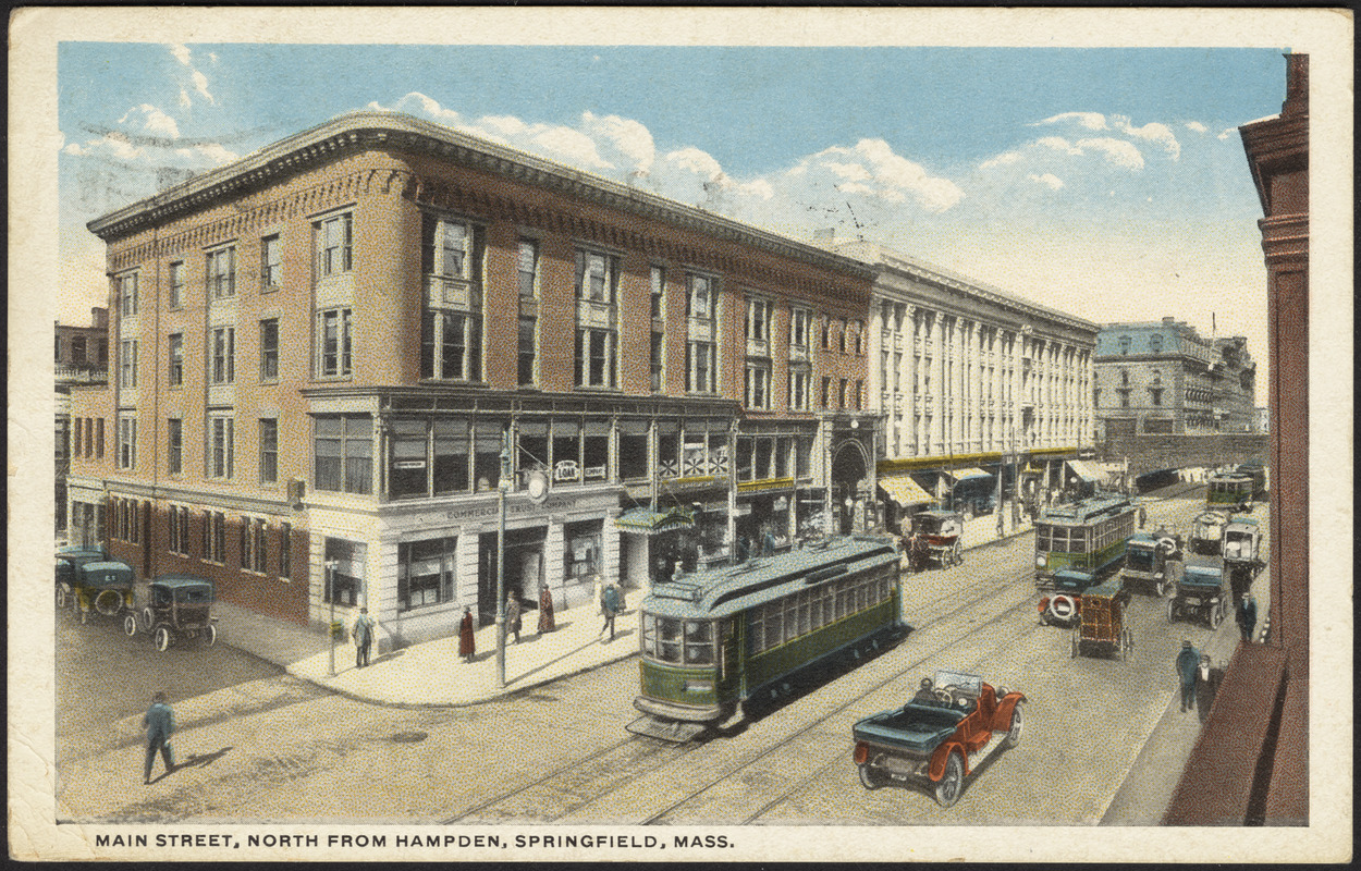 Main Street, north from Hampden, Springfield, Mass. - Digital Commonwealth
