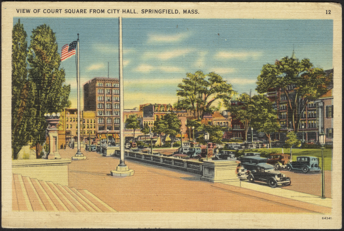 View of Court Square from City Hall, Springfield, Mass. - Digital ...