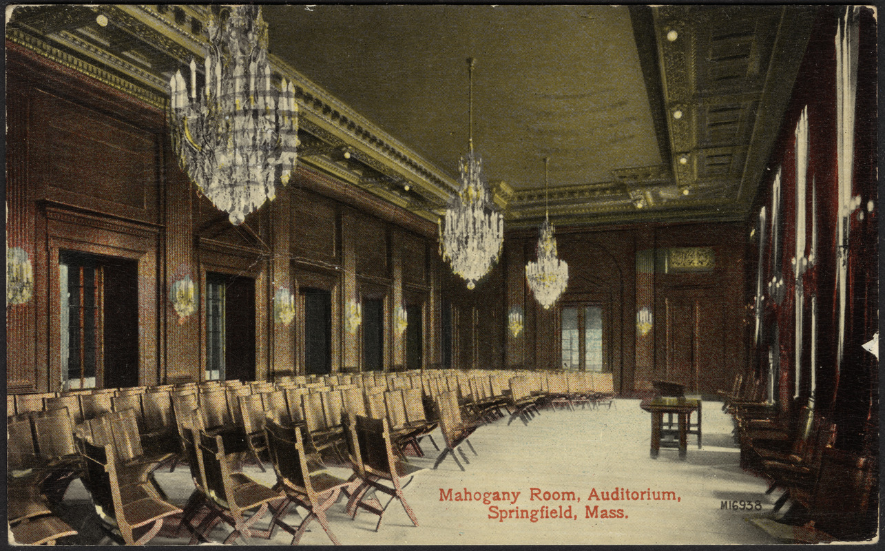 Mahogany Room, Auditorium, Springfield, Mass. - Digital Commonwealth