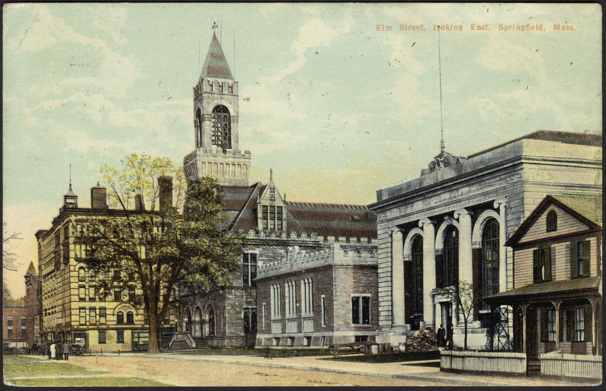 Elm Street, looking east, Springfield, Mass. - Digital Commonwealth