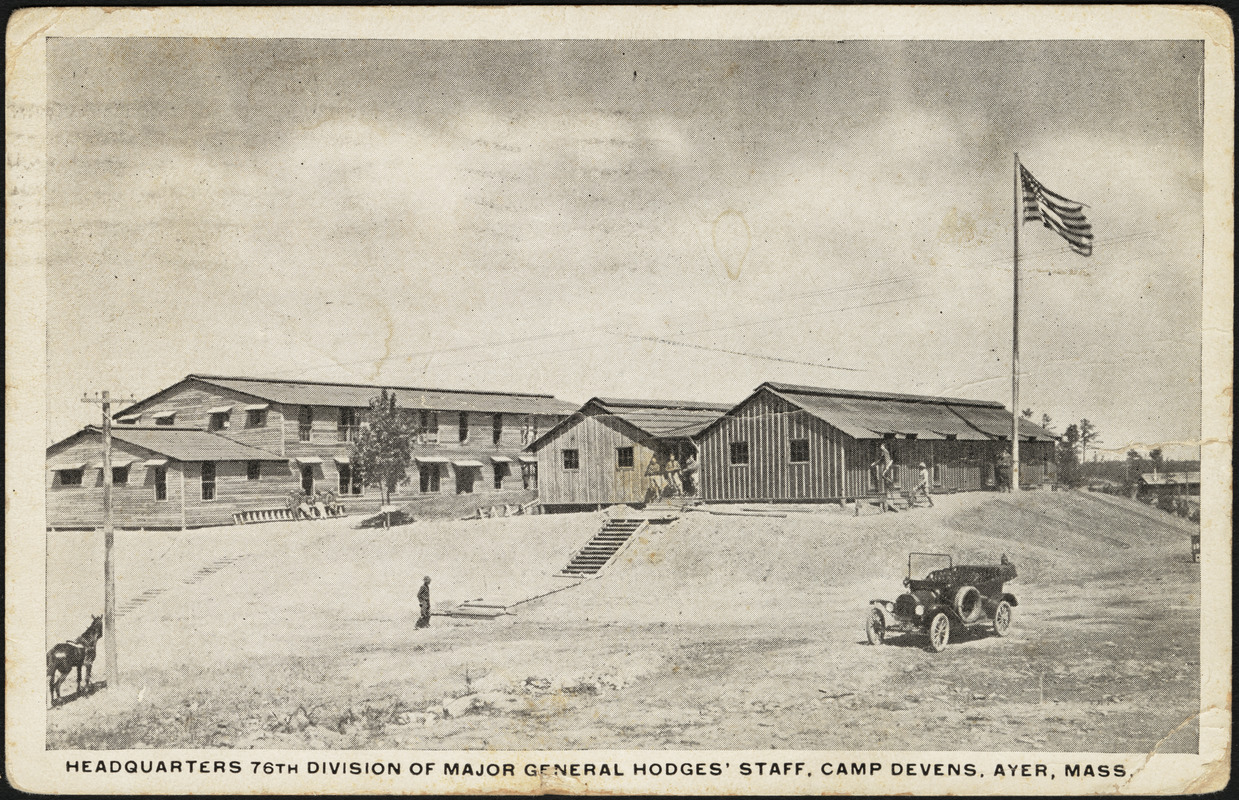Headquarters 76th Division of Major General Hodges' staff, Camp Devens ...