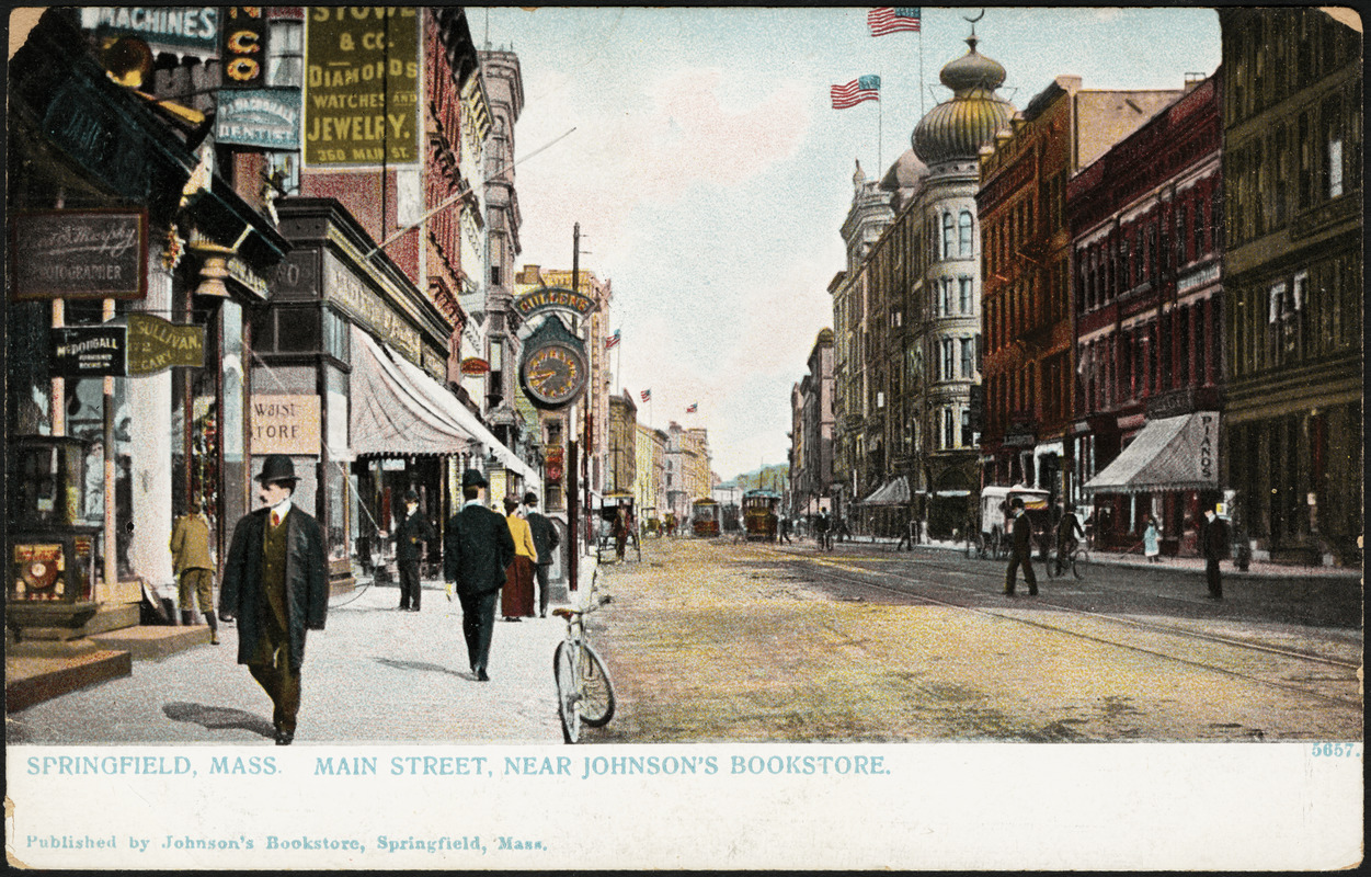 Springfield, Mass. Main Street, near Johnson's Bookstore - Digital ...