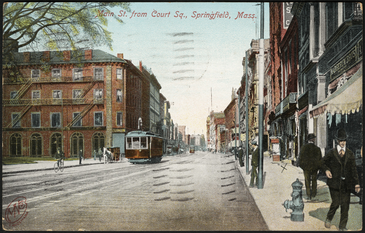 Main St. from Court Sq., Springfield, Mass. - Digital Commonwealth