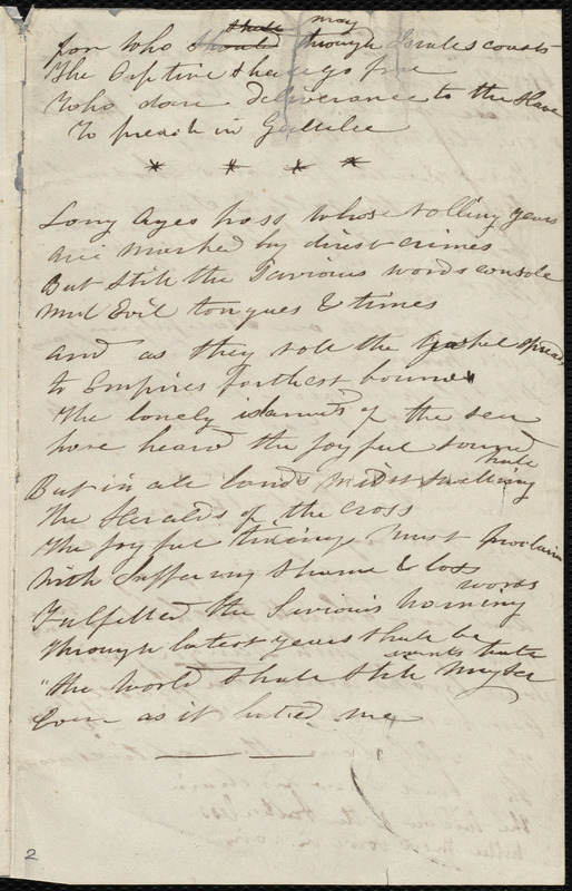 Poem by Caroline Weston, [19 Dec. 1837] - Digital Commonwealth