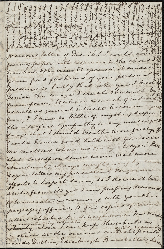 Letter from Mary Anne Estlin, Bristol, [England], to Caroline Weston ...