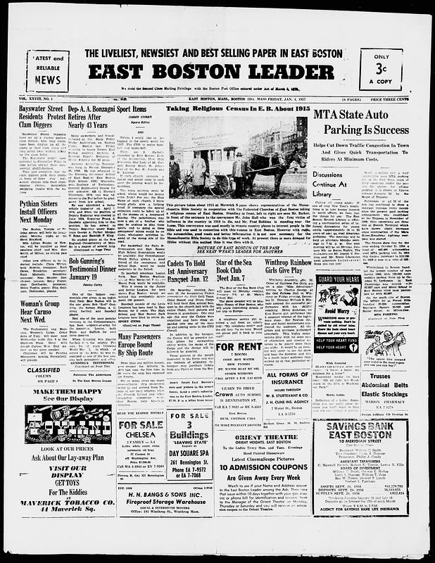 East Boston Leader. January 04, 1957 - Digital Commonwealth