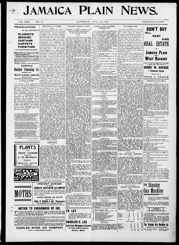 Jamaica Plain News, April 12, 1902 - Digital Commonwealth