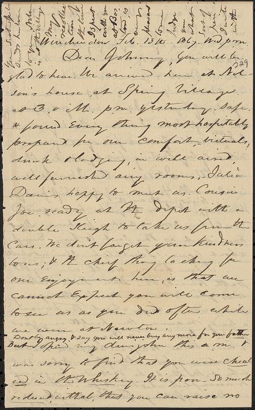 Letter from Zadoc Long to John D. Long, February 13, 1867 - Digital ...