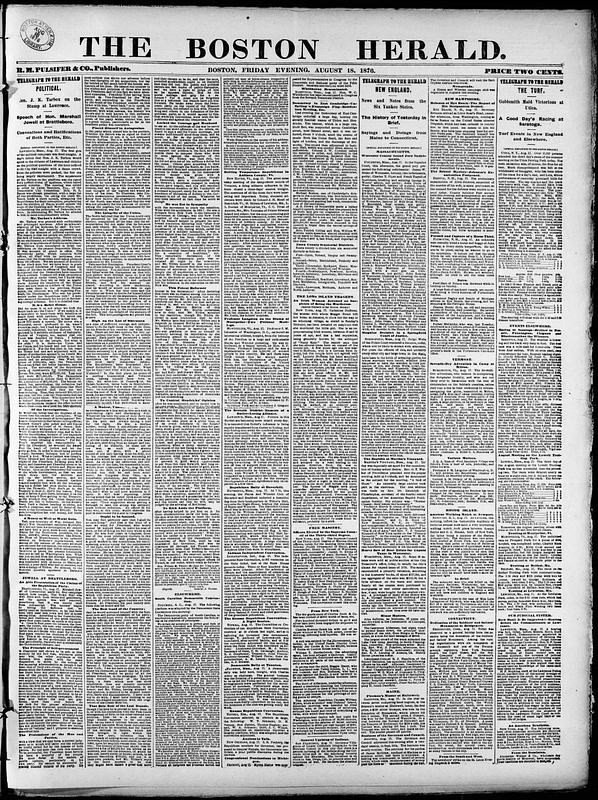 The Boston Herald. August 18, 1876 - Digital Commonwealth