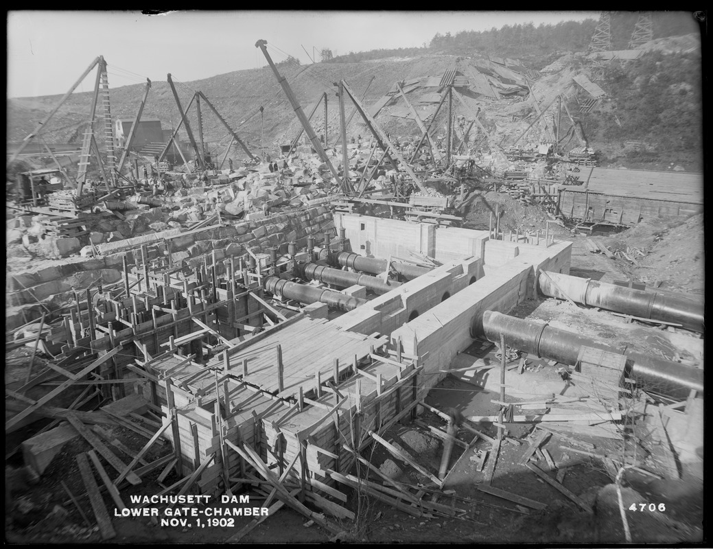 Wachusett Dam, Lower Gate Chamber, Clinton, Mass., Nov. 1, 1902 ...