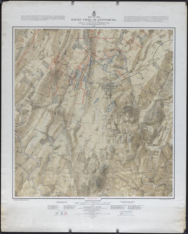 Map of the Battle Field of Gettysburg - Digital Commonwealth