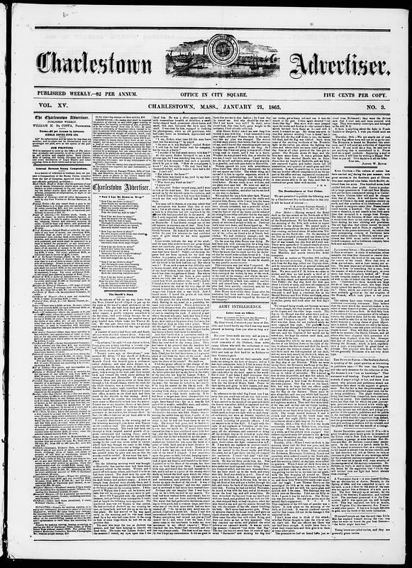 Charlestown Advertiser, January 21, 1865 - Digital Commonwealth