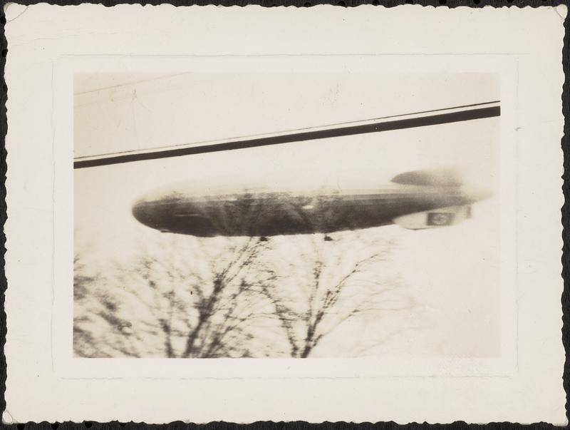 Graf Zeppelin over Sharon, MA - Digital Commonwealth