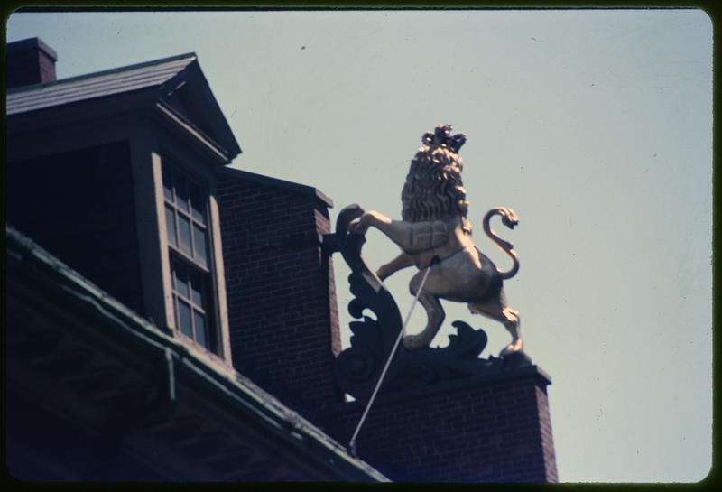 Lion statue, Old State House, Boston - Digital Commonwealth