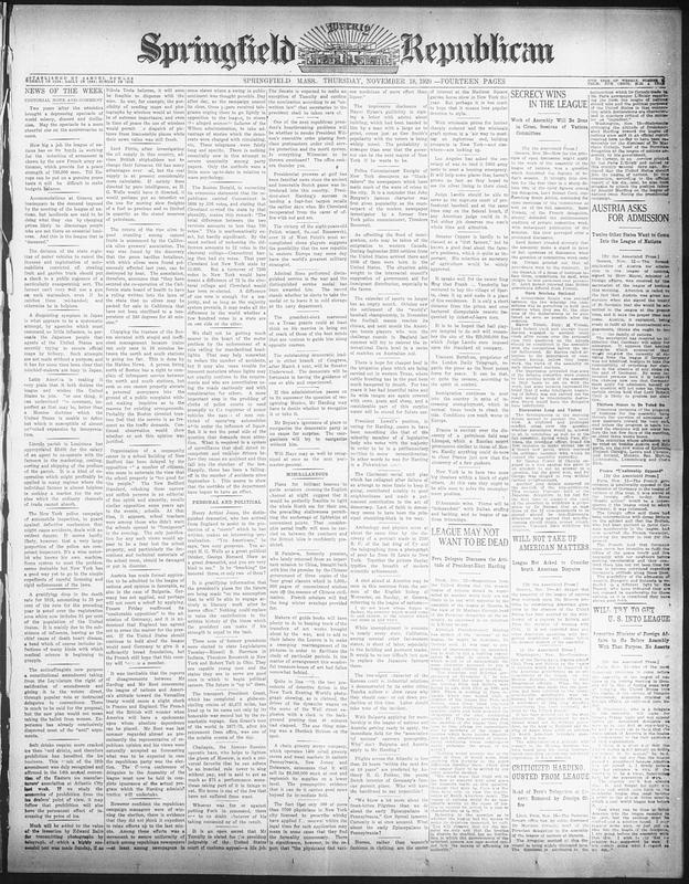 Springfield Weekly Republican - Digital Commonwealth