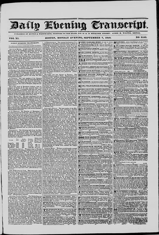 Daily Evening Transcript - Digital Commonwealth