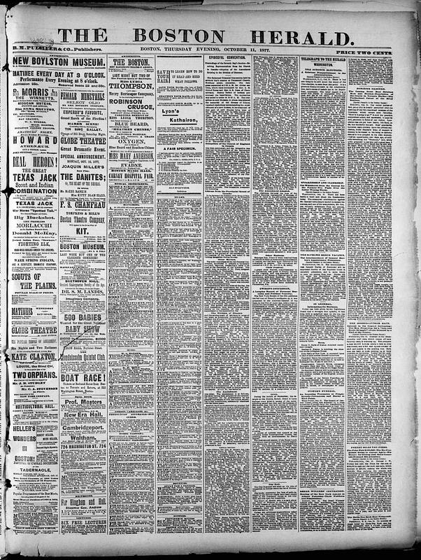 The Boston Herald. October 11, 1877 - Digital Commonwealth