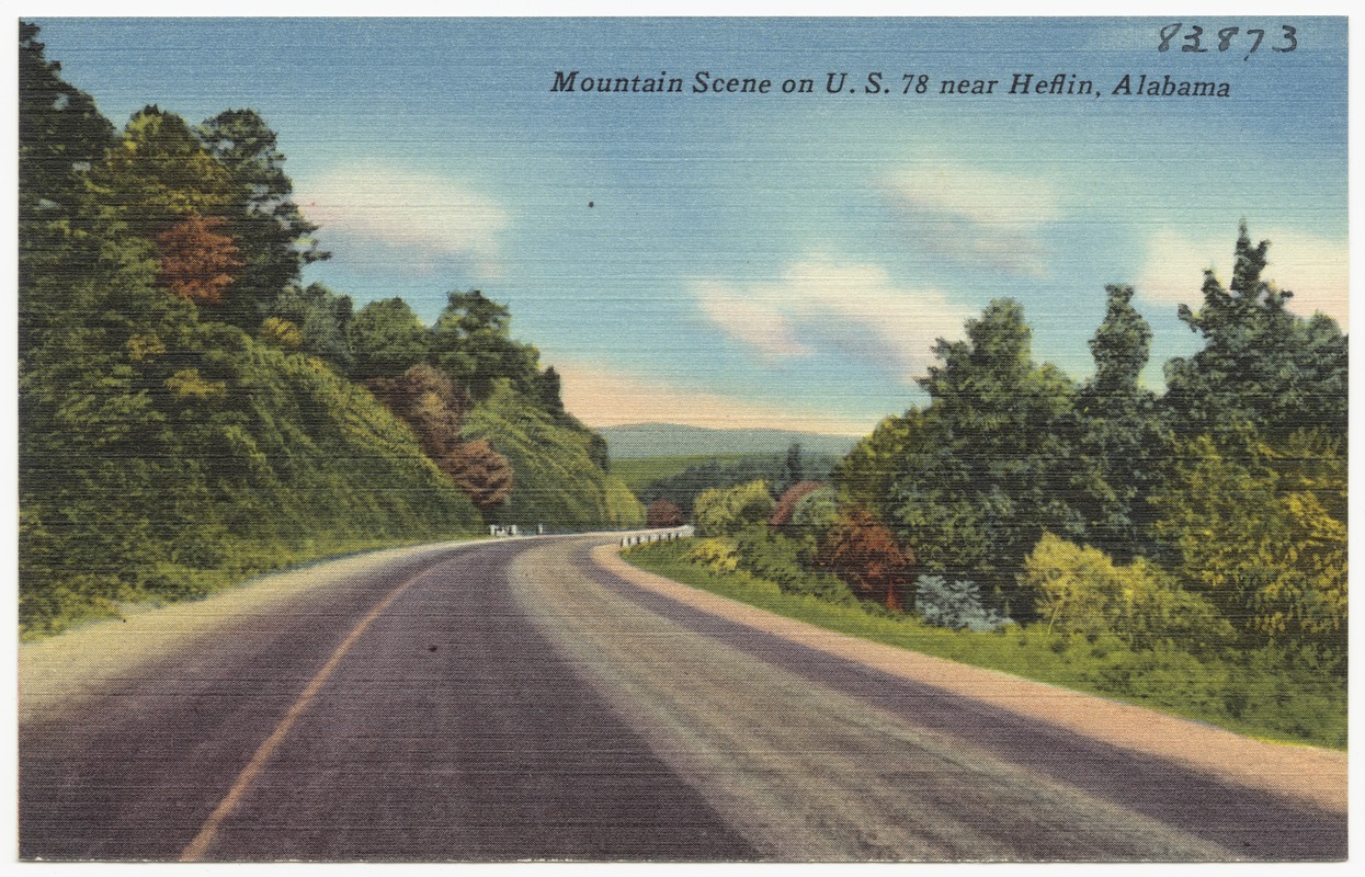 Mountain scene on U.S. 78 near Heflin, Alabama - Digital Commonwealth